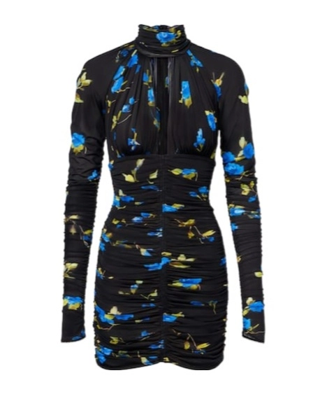 Blumarine Cutout Floral Jersey - Black