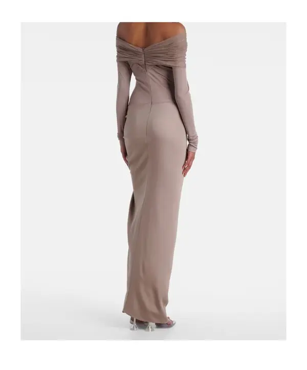 Christopher Esber Sonora Off-shoulder Jersey Gown