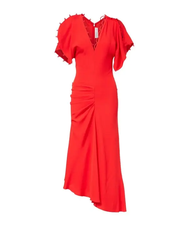 Victoria Beckham Asymmetric Draped Maxi Dress
