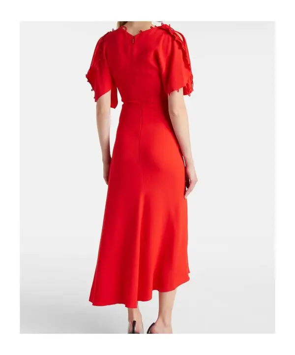 Victoria Beckham Asymmetric Draped Maxi Dress