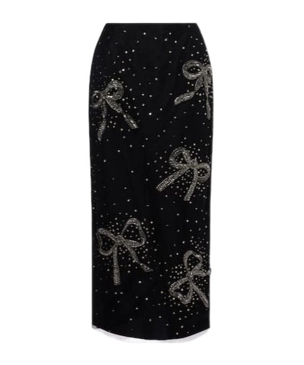 Carolina Herrera Embellished Sheer Midi Skirt