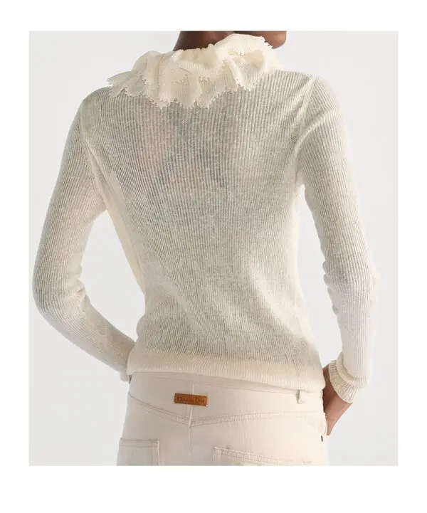 Dior Cardigan With Removable Ruched Collar