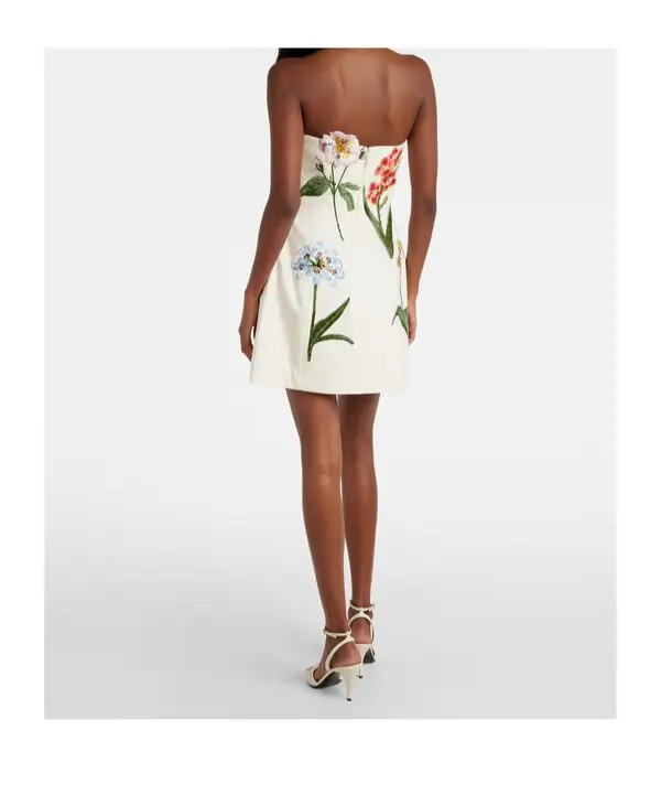 LEO Rosario Embroidered Velvet Minidress