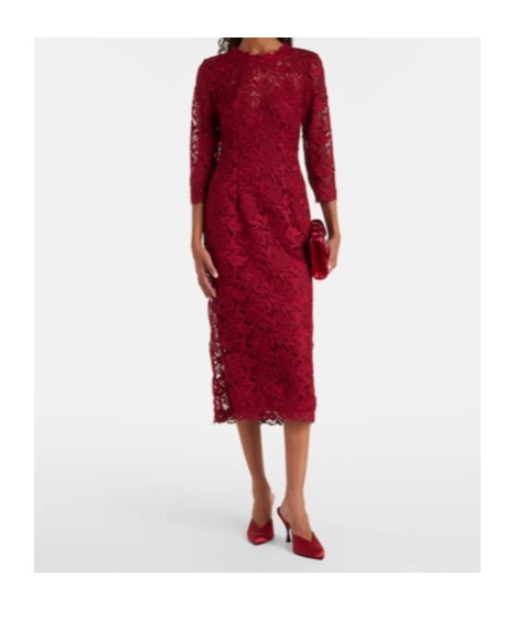 Carolina Herrera Lace Midi Dress
