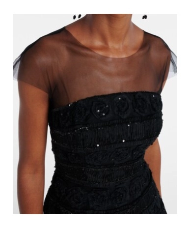 Carolina Herrera Floral-appliqué Sequined Gown