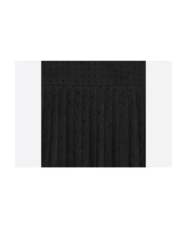Dior Mid-length Pleated Tulle Skirt - Black