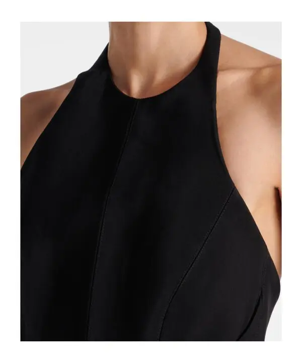 MUGLER Asymmetric Ruffle Mini Dress