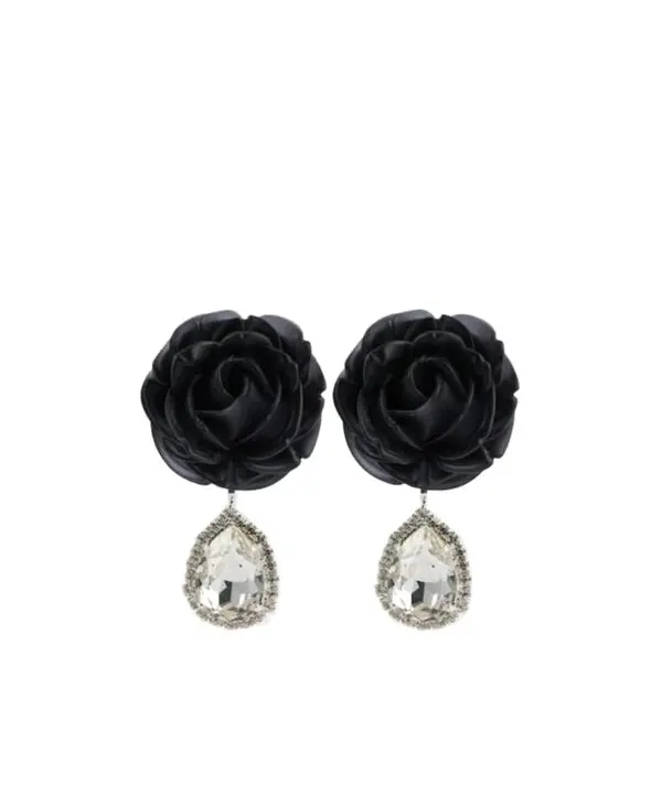 Magda Butrym Mini Rose Crystal-embellished Drop Earrings