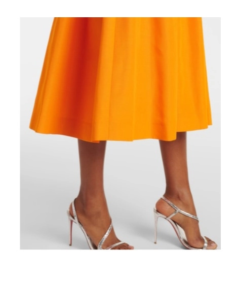 Carolina Herrera Gathered Cotton-blend Cocktail Dress