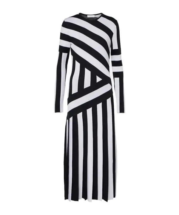Gabriela Hearst Seema Striped Wool Maxi Dress