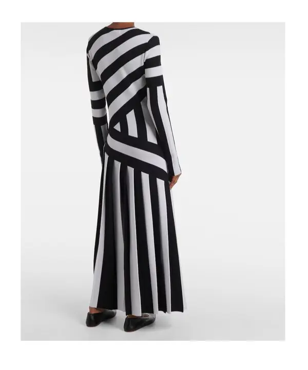 Gabriela Hearst Seema Striped Wool Maxi Dress