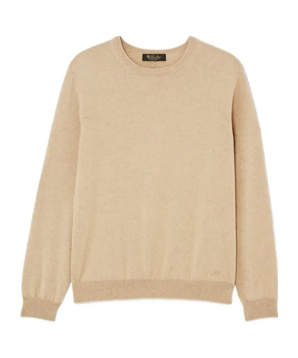 Loro Piana Arona Crew Neck Sweater - Maple Walnut Melange