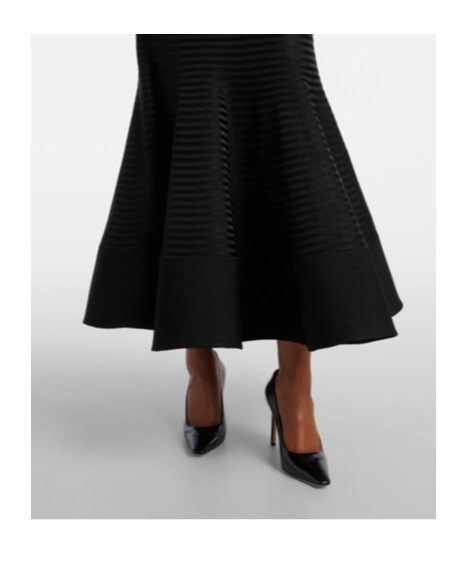 Carolina Herrera Off-shoulder Striped Maxi Dress