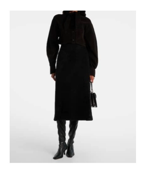 YVES SALOMON Shearling Maxi Skirt