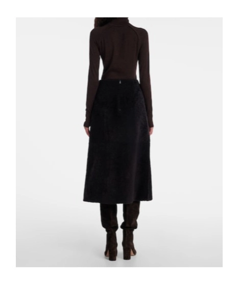 YVES SALOMON Shearling Maxi Skirt