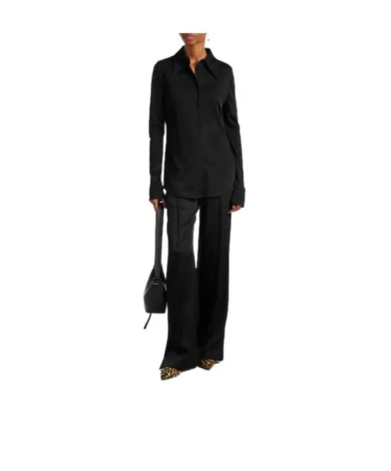 JIL SANDER Pointed Calf Hair Mules With Leopard Print