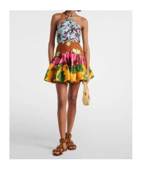 ALEMAIS Poppy Printed Halterneck Minidress