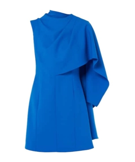 Oscar De La Renta Caped Wool-blend Minidress