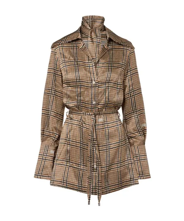 PATOU Plaid Shirt Dress