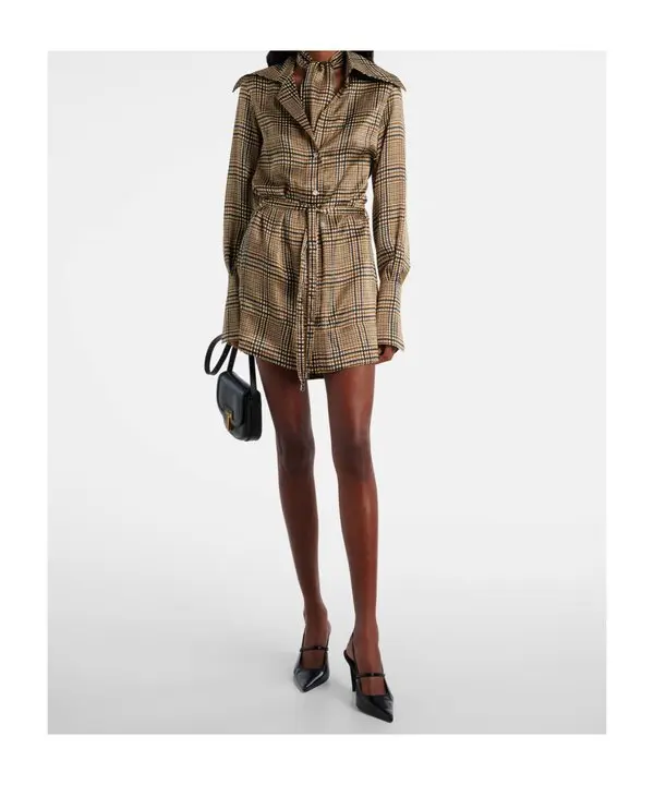 PATOU Plaid Shirt Dress