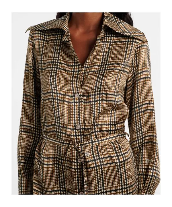 PATOU Plaid Shirt Dress