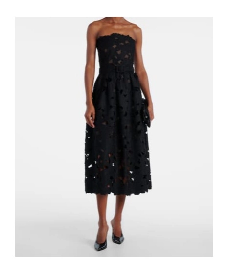 Oscar De La Renta Lace Bustier Dress