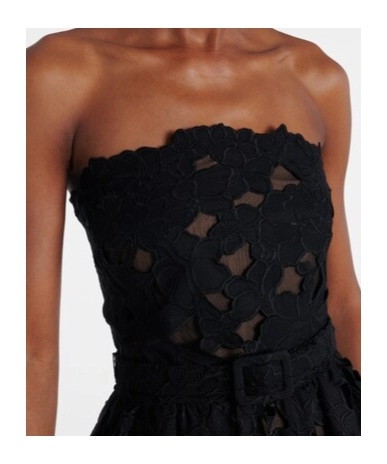 Oscar De La Renta Lace Bustier Dress