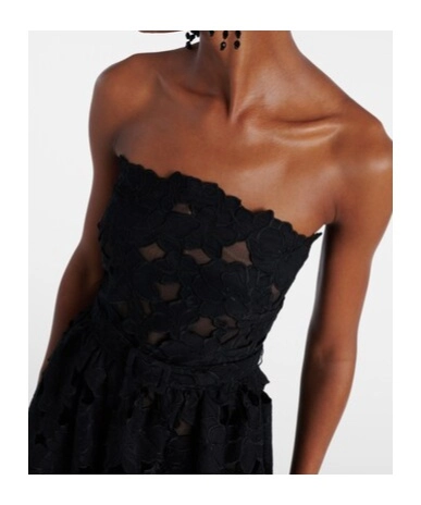 Oscar De La Renta Lace Bustier Dress