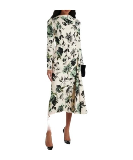 Erdem Draped Midi Dress