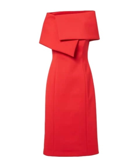 Oscar De La Renta Draped Cocktail Dress