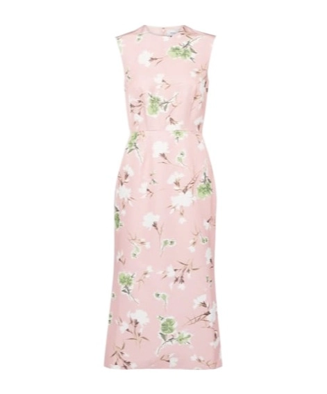 Erdem Floral Cotton-blend Faille Midi Dress