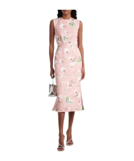 Erdem Floral Cotton-blend Faille Midi Dress