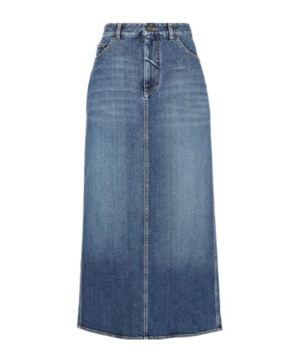 Ralph Lauren High-rise Denim Maxi Skirt