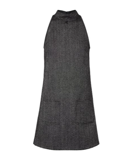 COURREGES Sleeveless A-line Mini Dress With Patch Pockets