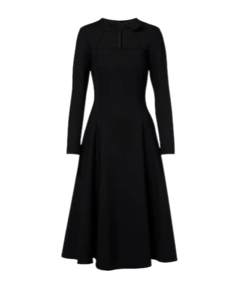 Oscar De La Renta Cutout Wool-blend Dress