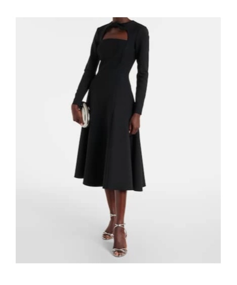 Oscar De La Renta Cutout Wool-blend Dress