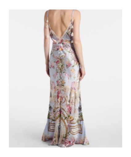 Camilla Tiled In Time Lace-trimmed Silk Maxi Dress