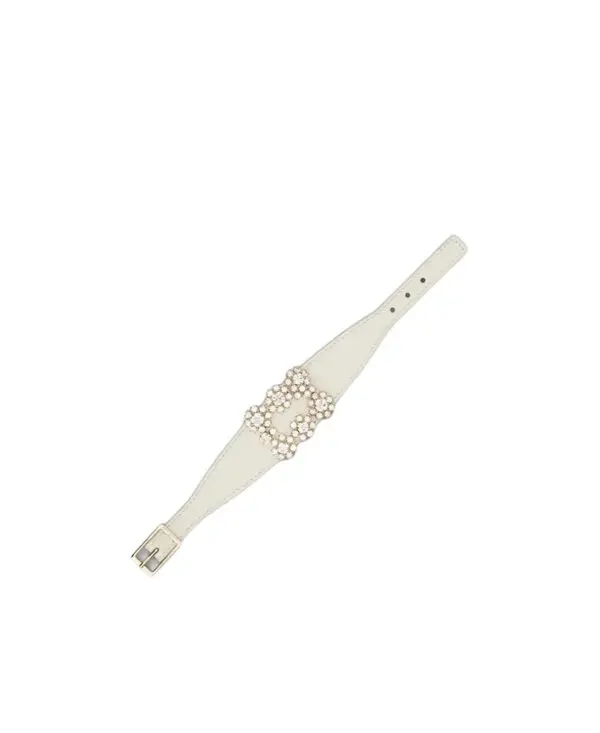 ROGER VIVIER Flower Strass Buckle Bracelet