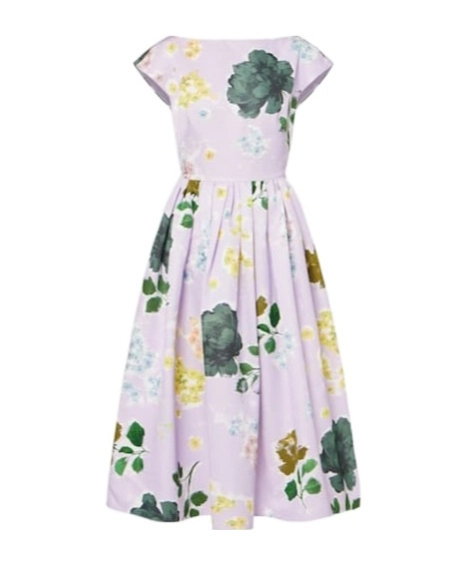 Erdem Floral Cotton-blend Faille Midi Dress