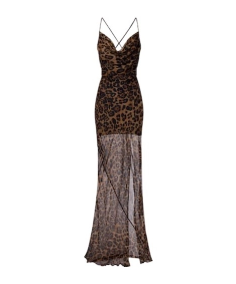 Blumarine Print Silk Maxi Dress