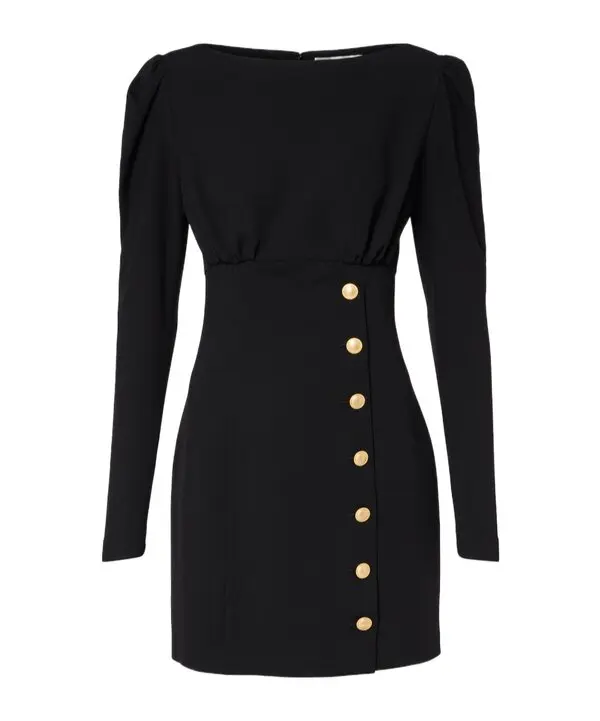 Alessandra Rich Wool-blend Crêpe Minidress