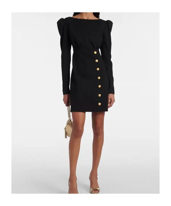Alessandra Rich Wool-blend Crêpe Minidress