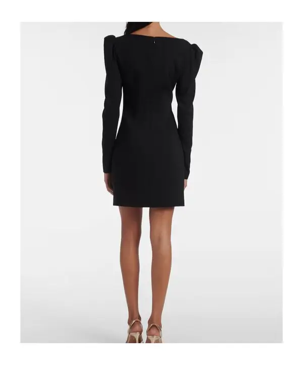 Alessandra Rich Wool-blend Crêpe Minidress