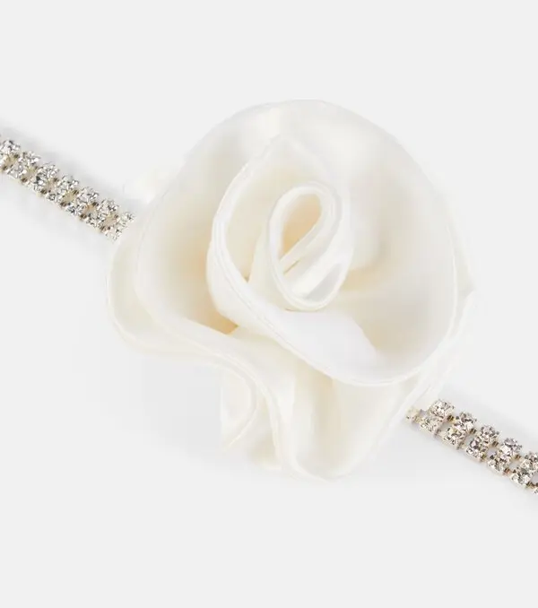 Magda Butrym Floral Appliqué Crystal Choker