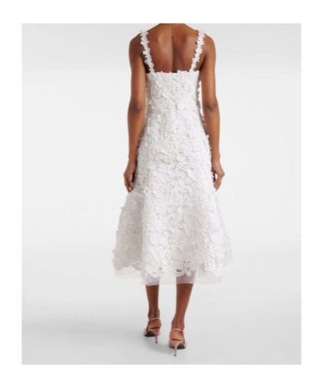 Carolina Herrera Guipure Lace Midi Dress