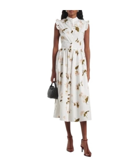 Erdem Cotton Poplin Midi Dress