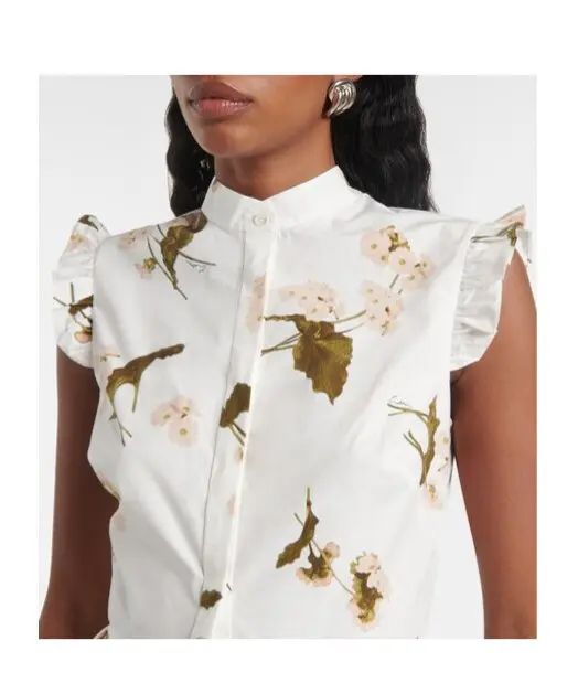 Erdem Cotton Poplin Midi Dress