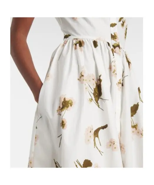 Erdem Cotton Poplin Midi Dress