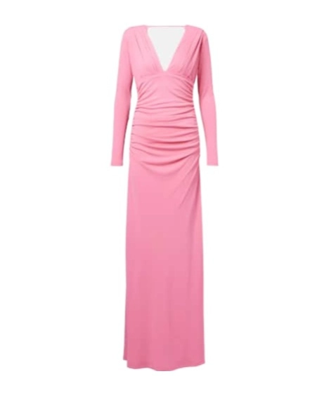 Carolina Herrera Ruched Jersey Gown - Pink