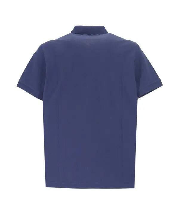 Stone Island Logo Patch Short-sleeved Polo Shirt - Sea-blue